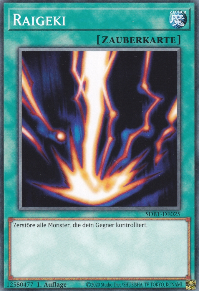 Raigeki SDBT-DE025 Yugioh Karte