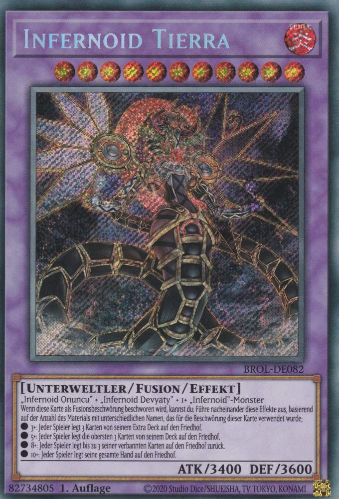 Infernoid Tierra BROL-DE082 Yugioh Karte