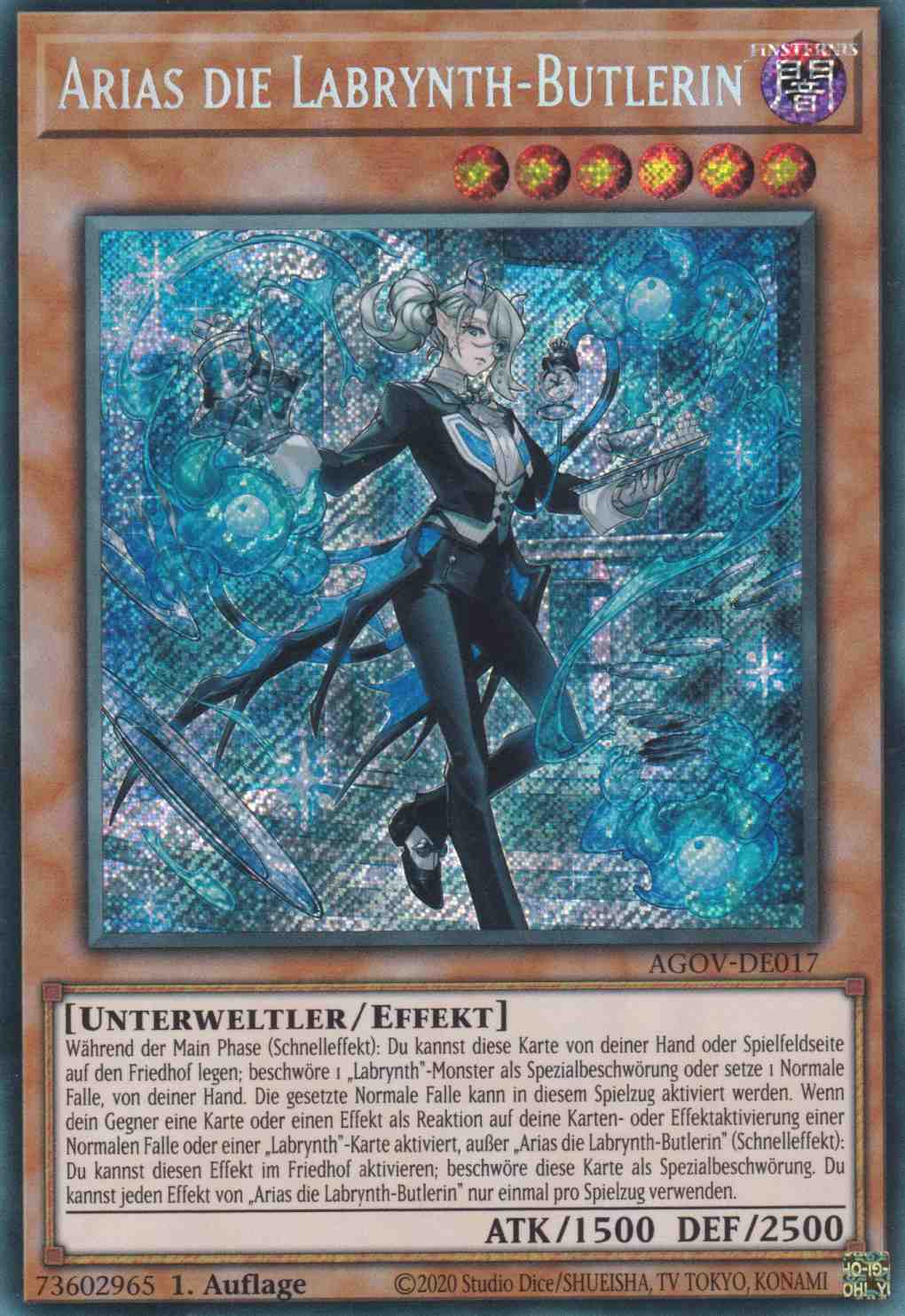 Arias die Labrynth-Butlerin AGOV-DE017 Yugioh Karte