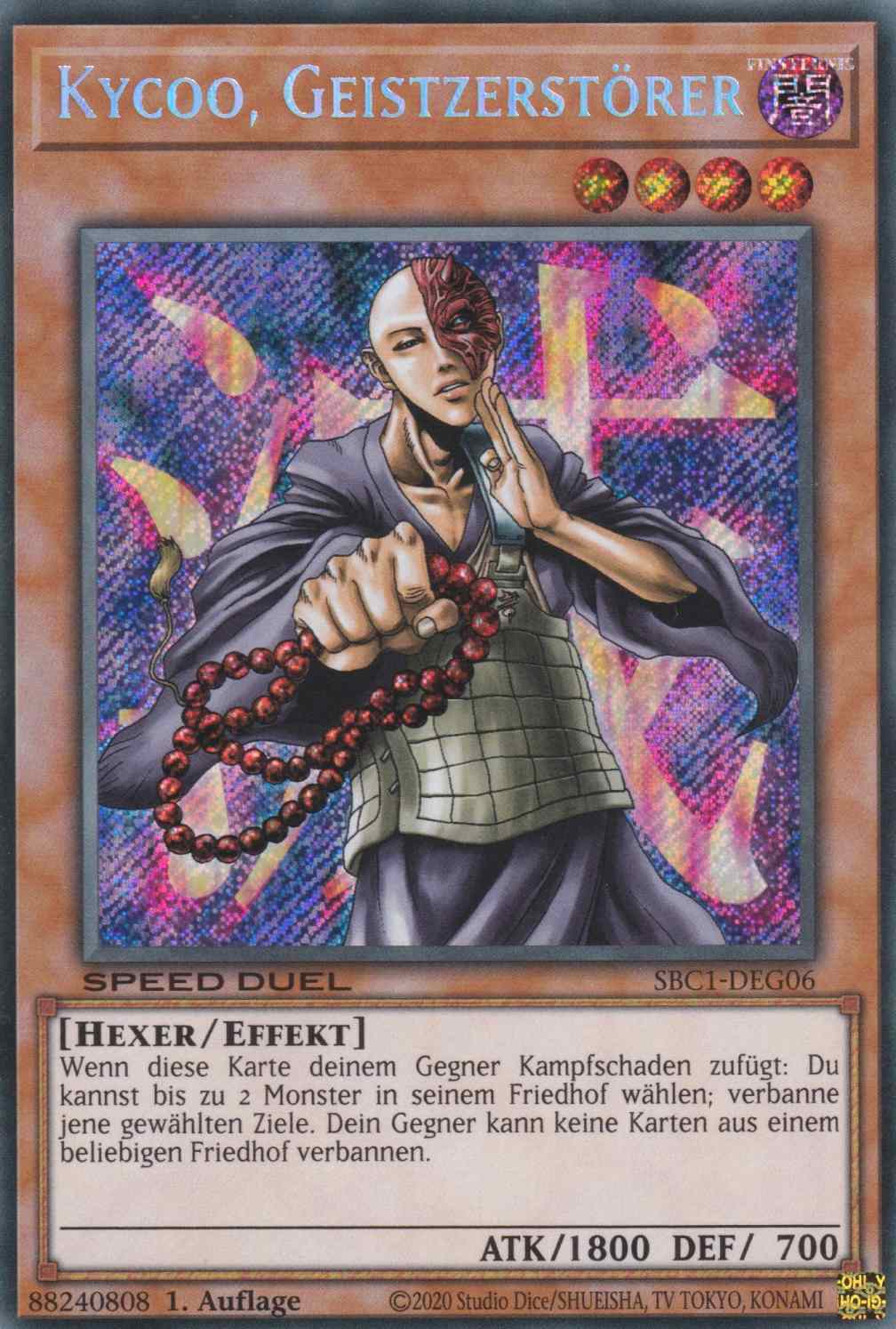 Kycoo, Geistzerstörer Secret Rare SBC1-DEG06 Yugioh Karte