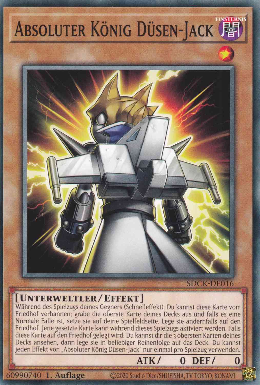 Absoluter König Düsen-Jack SDCK-DE016 Yugioh Karte