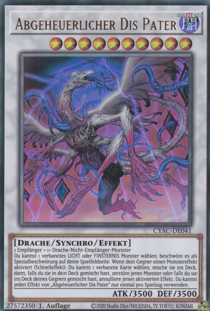 Abgeheuerlicher Dis Pater CYAC-DE041 Yugioh Karte